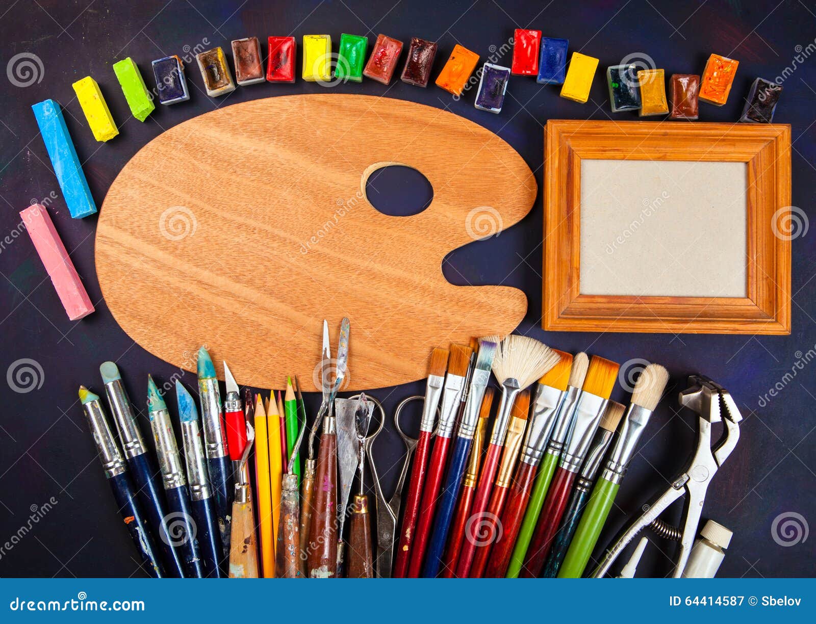 Artist tools stock image. Image of creativity, artistic - 64414587