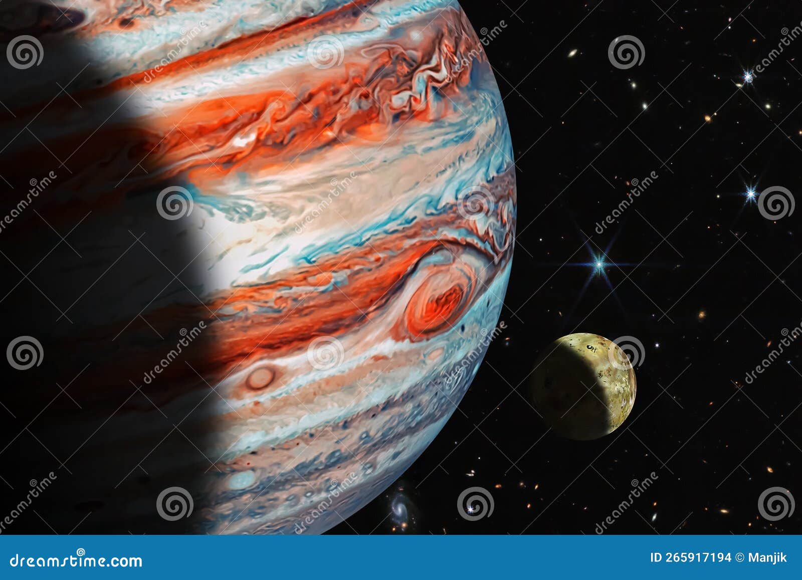 Artist View of the Jupiter Planet Stock Illustration - Illustration of ...