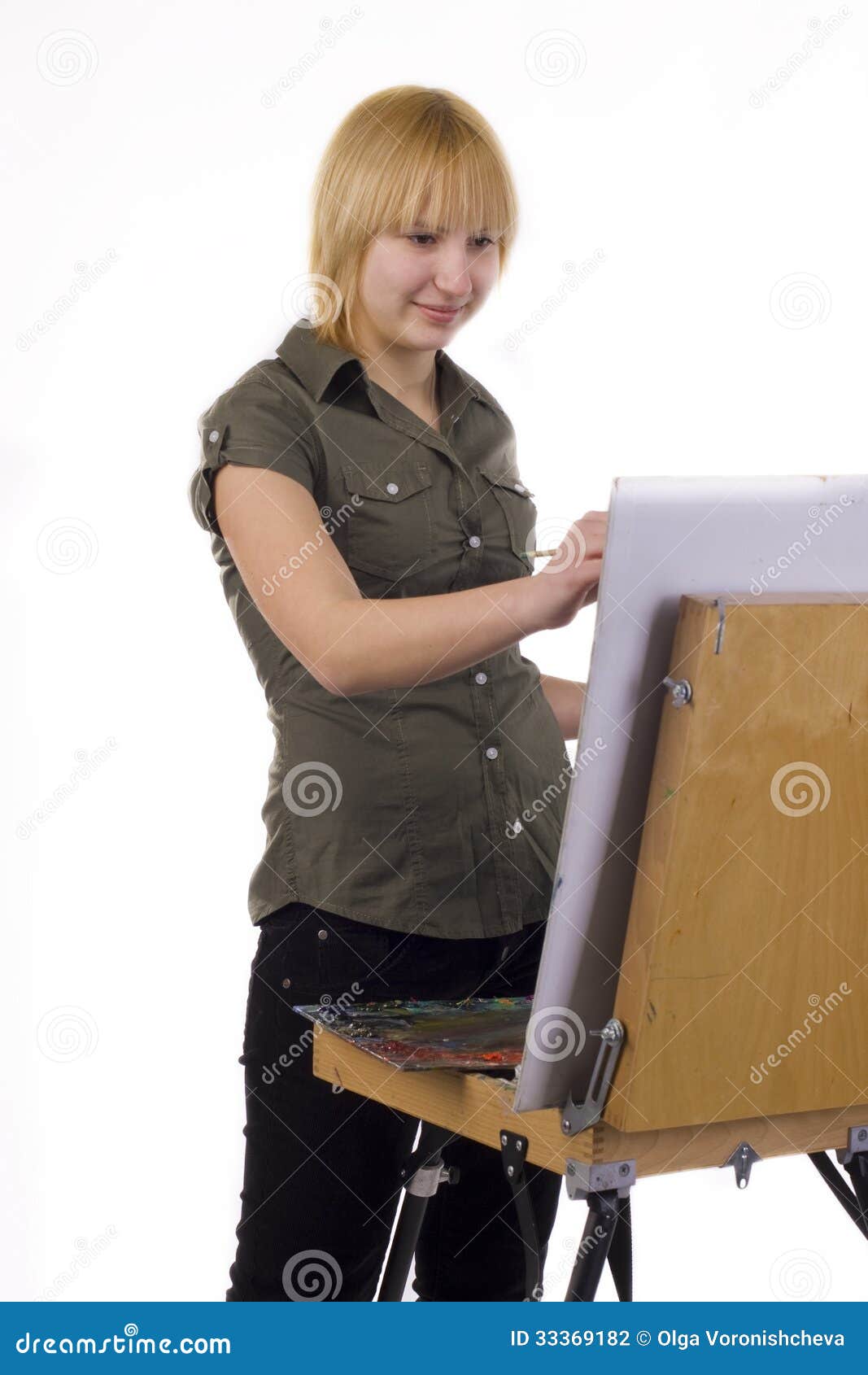 Artist stock photo. Image of white, nice, smiling, works - 33369182