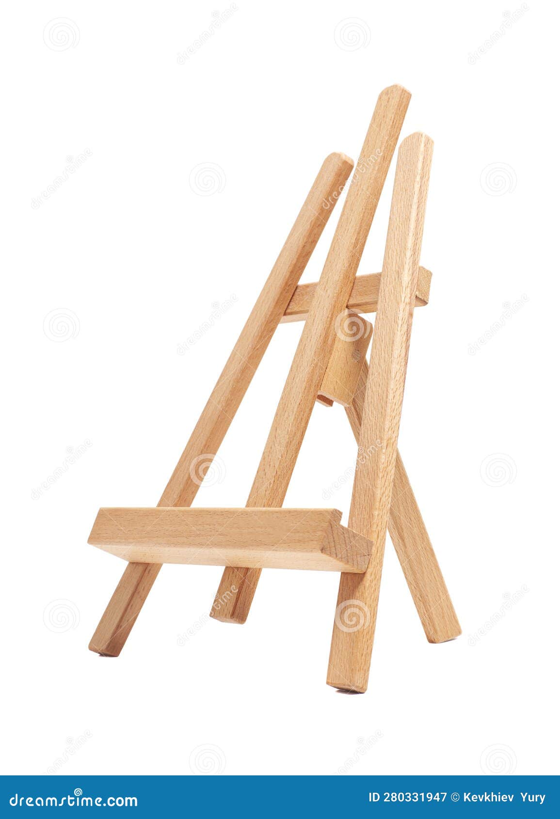 Artist Wooden Easel Isolated on White Stock Image - Image of white ...