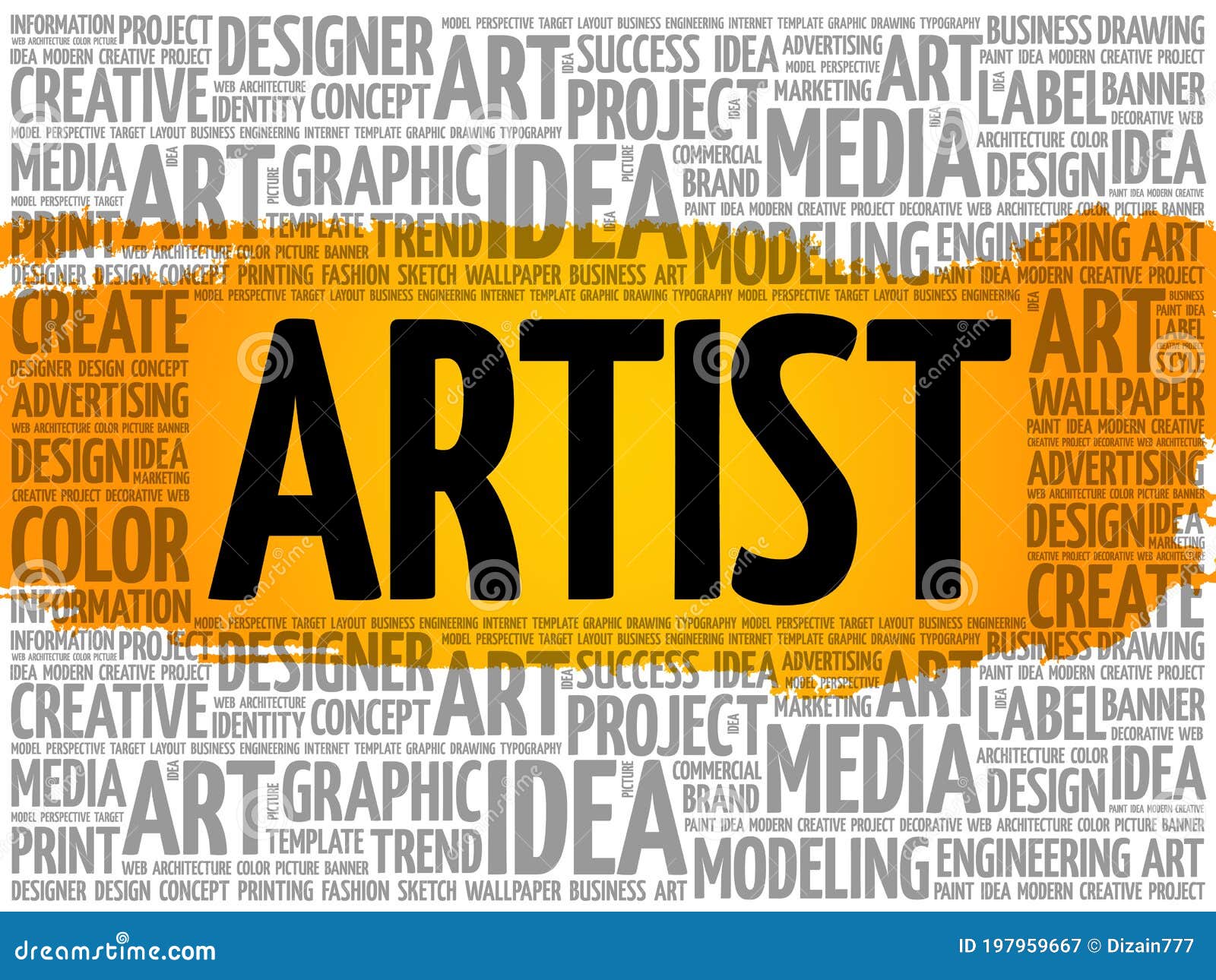 ARTIST Word Cloud, Creative Concept Stock Illustration - Illustration ...