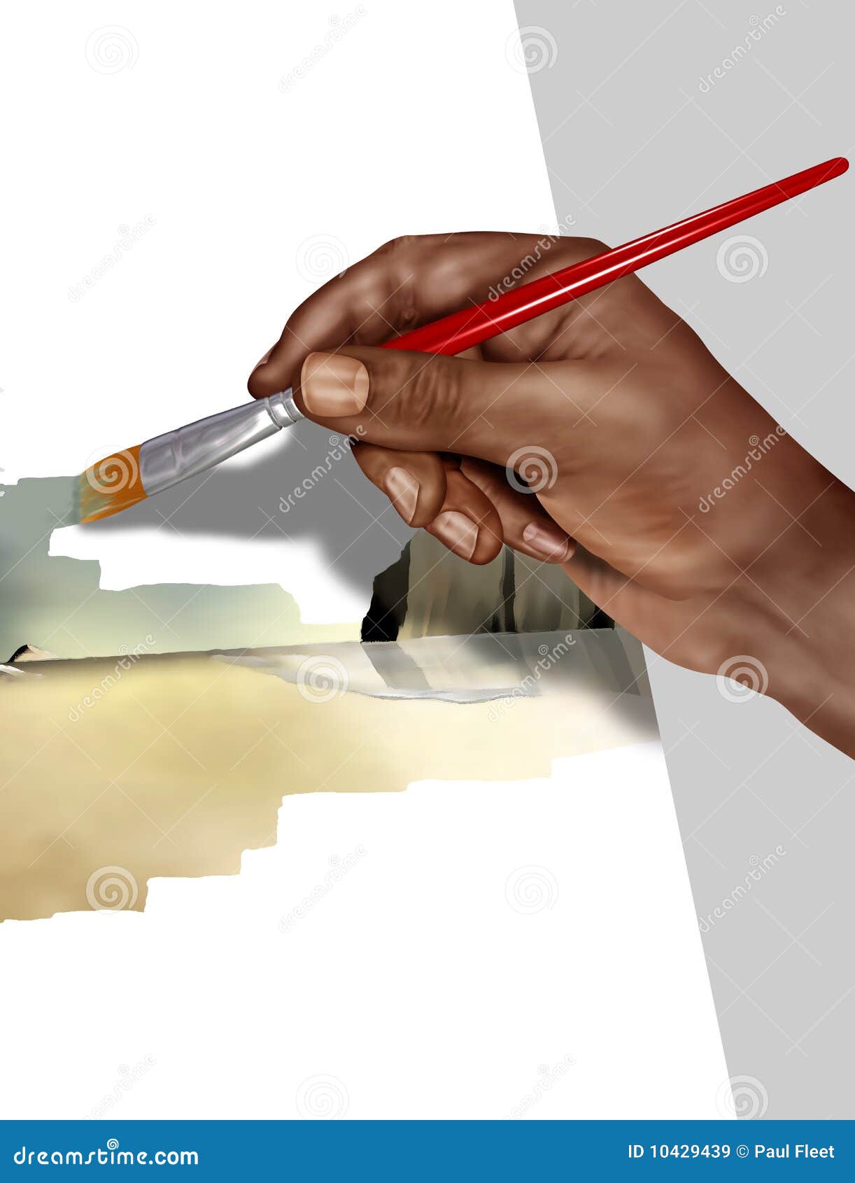Artist at work stock illustration. Illustration of creative - 10429439