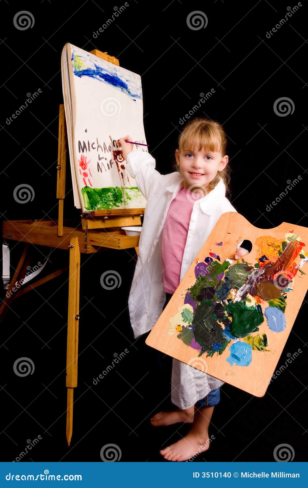 Artist at Work stock photo. Image of barefoot, creative - 3510140