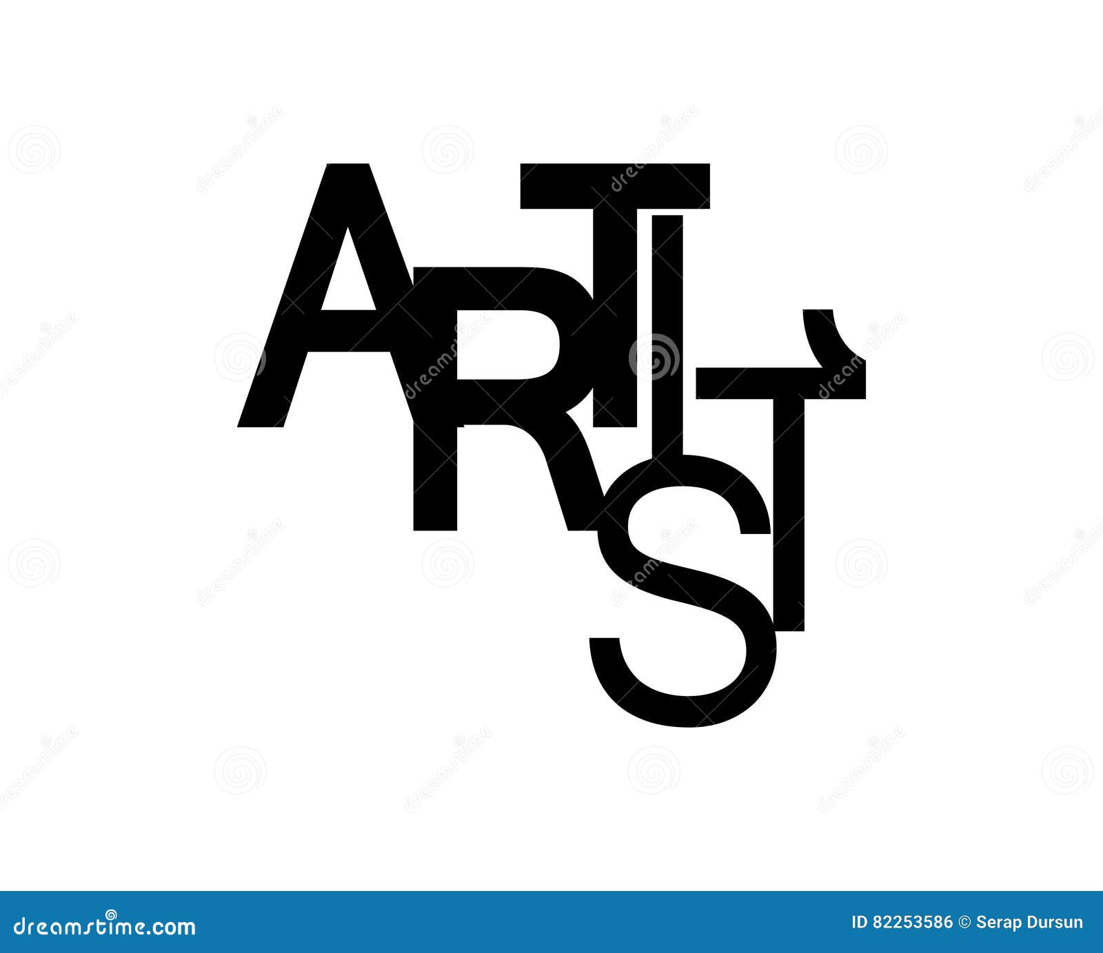 Artiste Logo Design illustration stock. Illustration du identité - 82253586