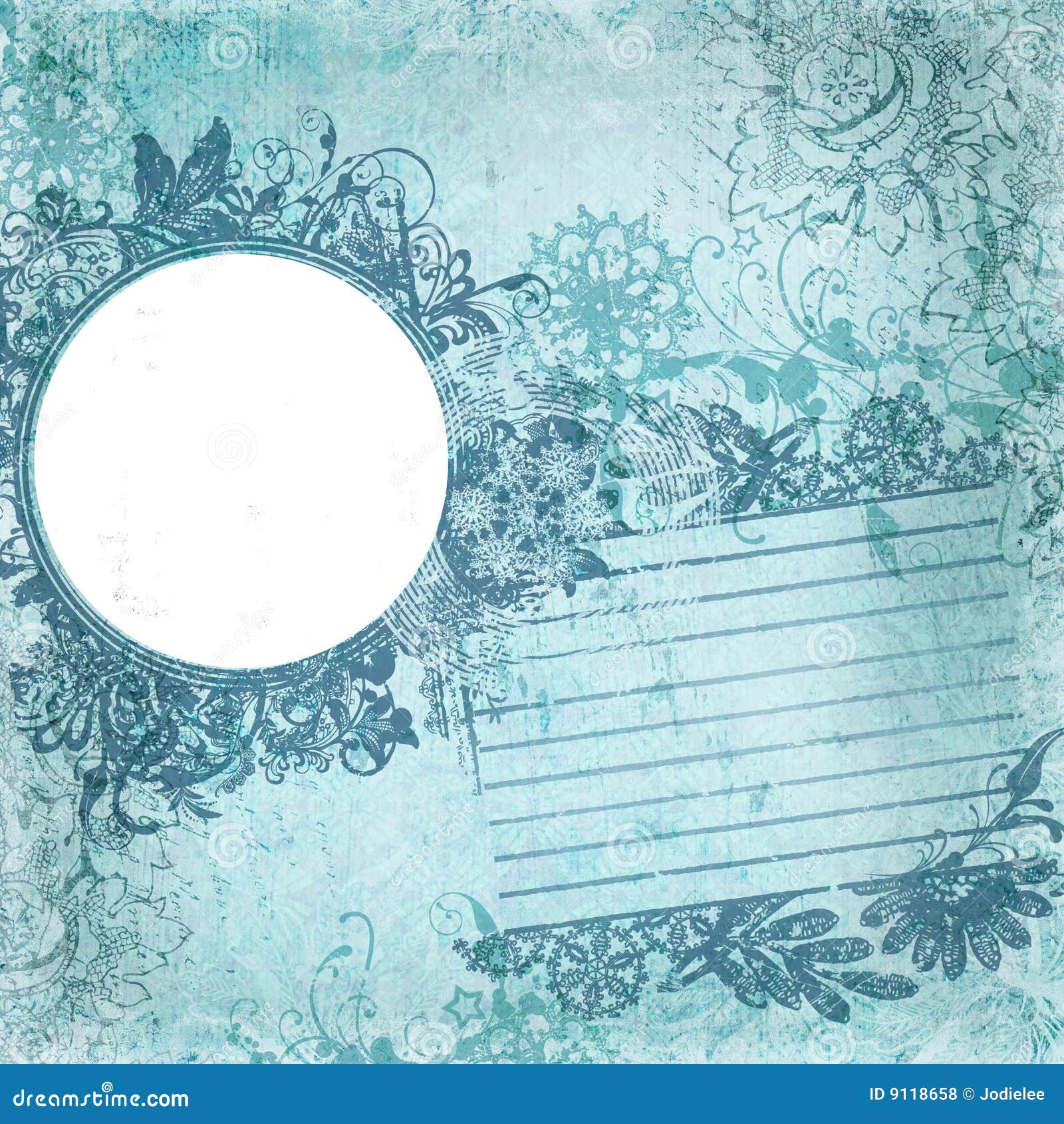 Artisti Batik Floral Design Frame Background Stock Illustration ...