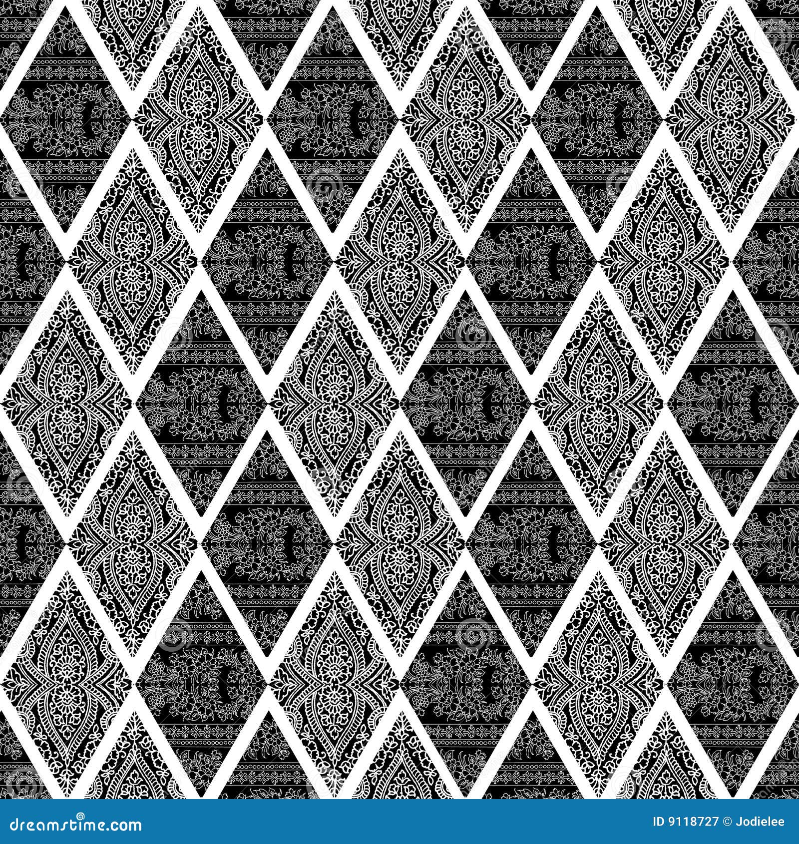 Artisti Batik Floral Design Frame Background Stock Illustration ...