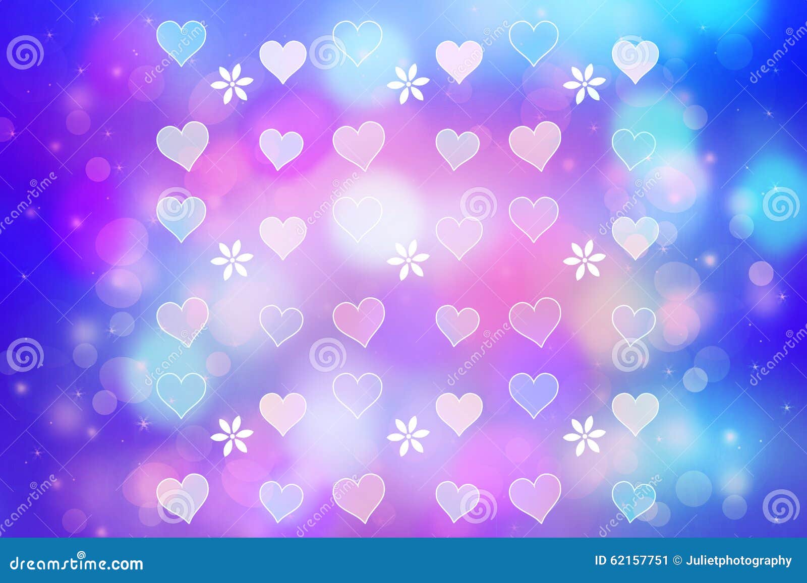 Artistic Abstract Background with Pretty Hearts Stock Image - Image of ...