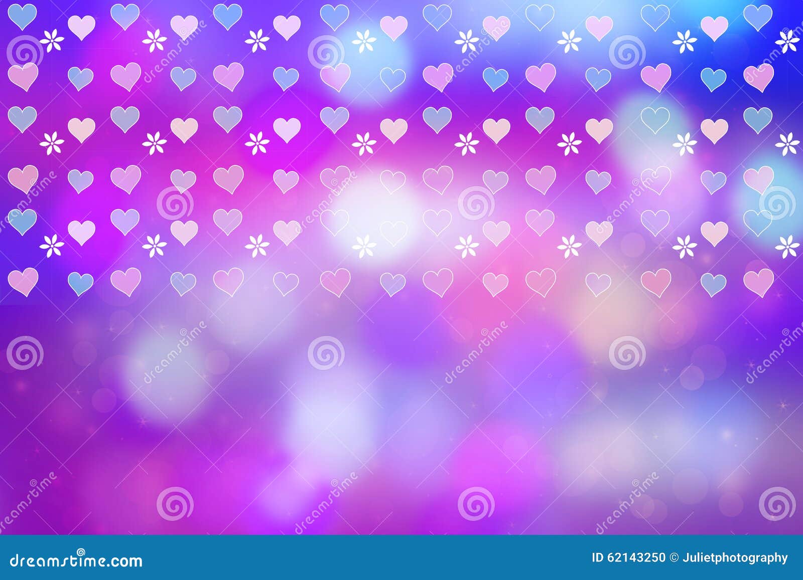 Artistic Abstract Background with Pretty Hearts Stock Illustration ...