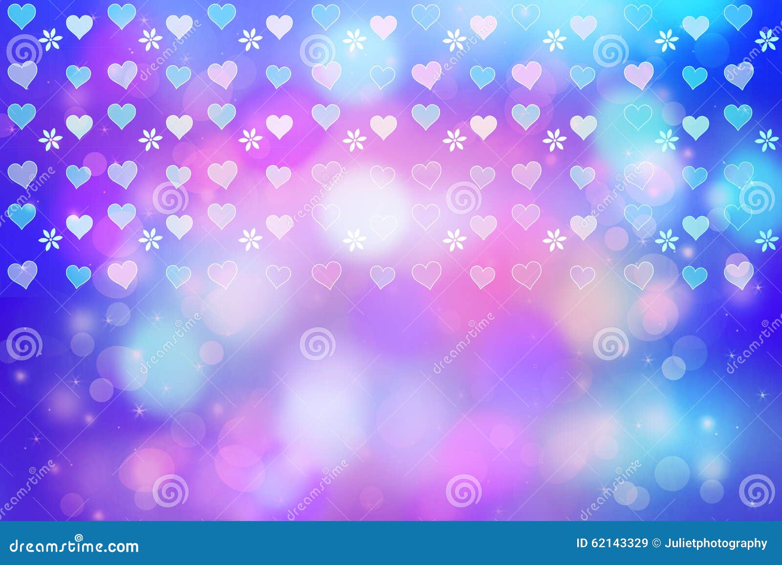 Artistic Abstract Background with Pretty Hearts Stock Illustration ...