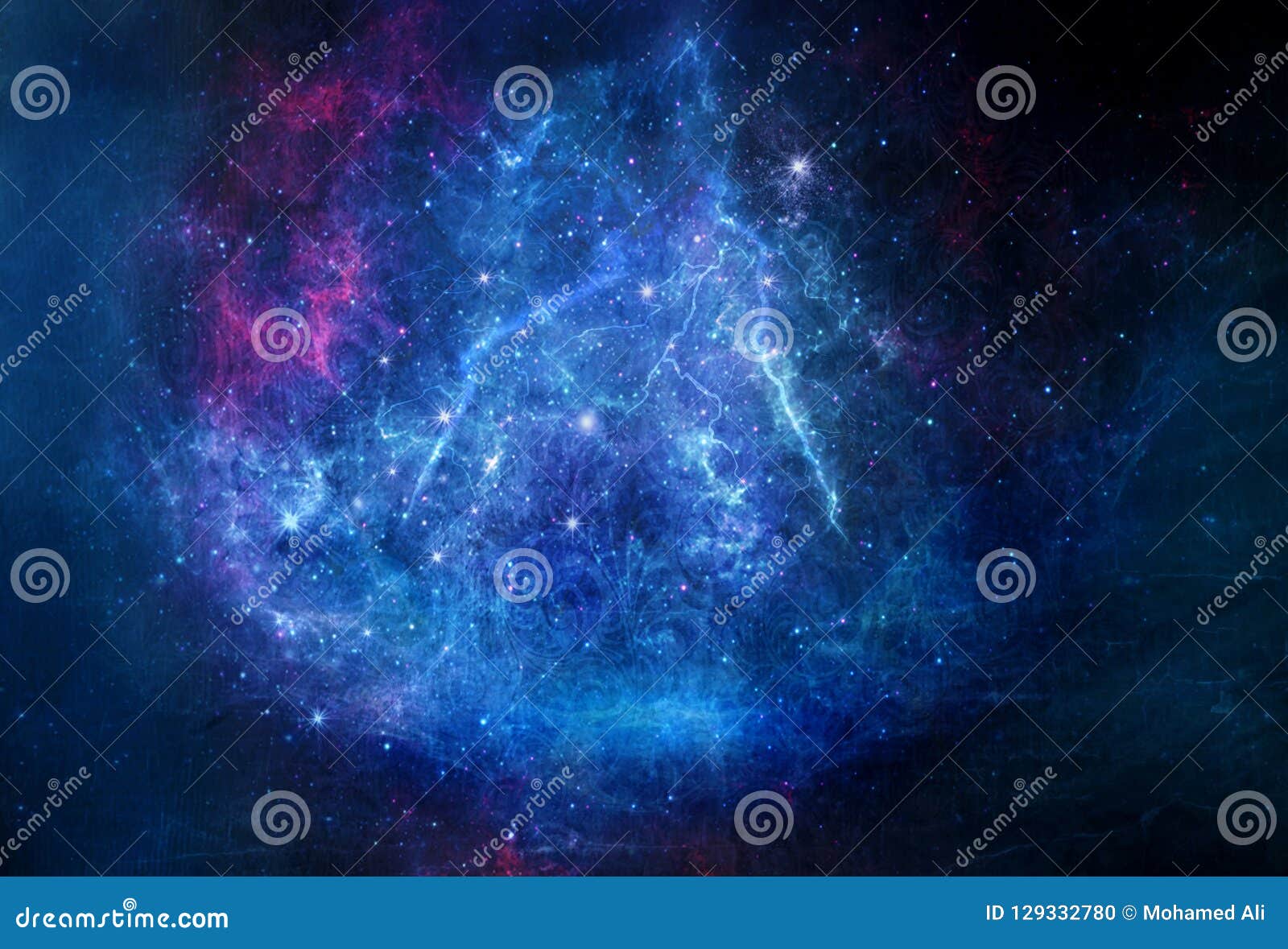 Artistic Abstract Colorful Smooth Electric Galaxy Background Stock ...