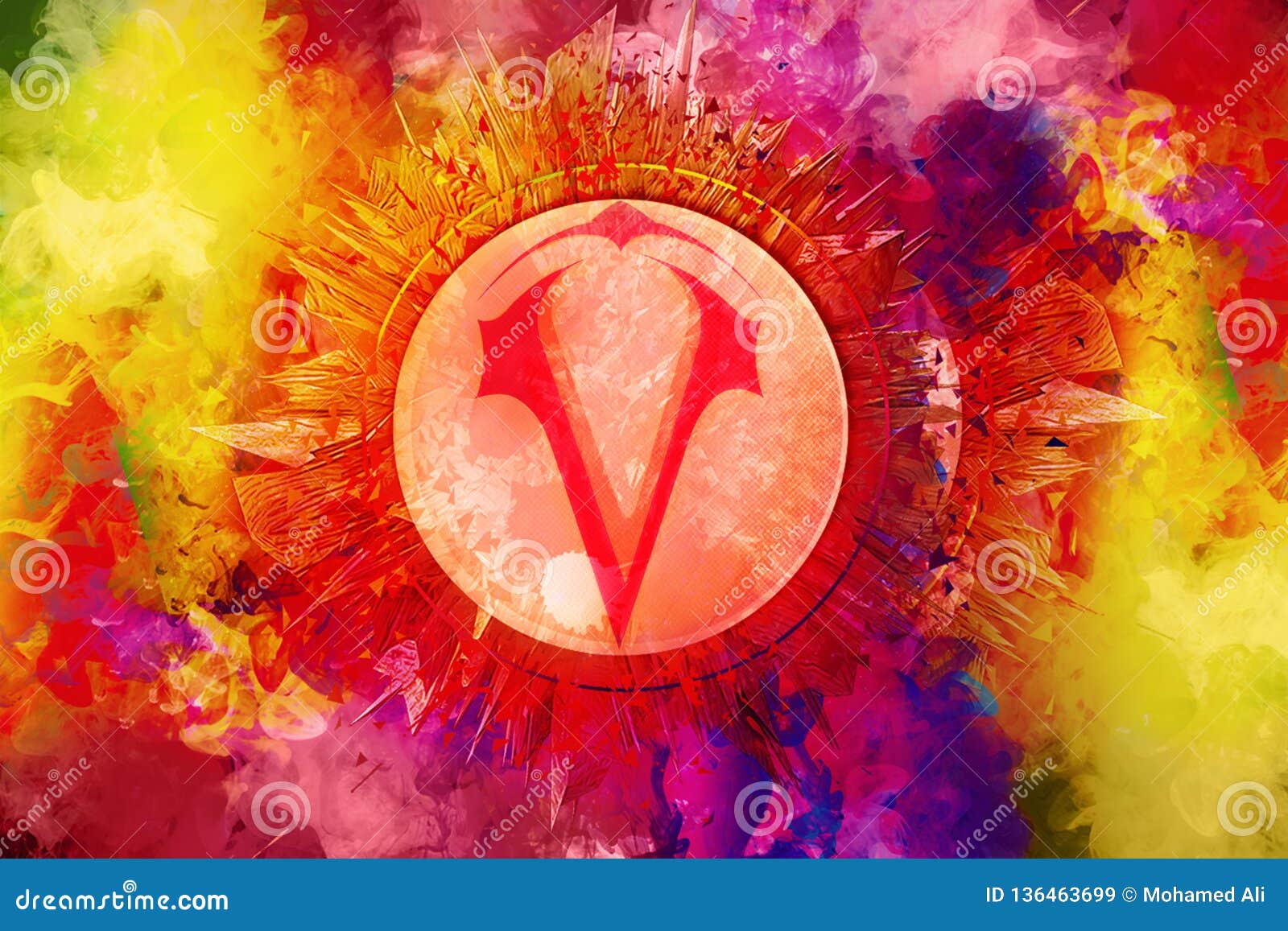 Artistic Abstract Unique Multicolored Background with a Colorful Frame ...