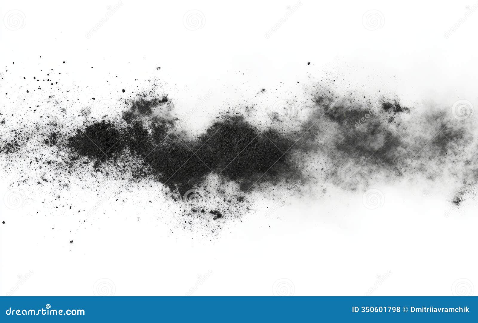 An Artistic Arrangement of Fine Black Powder Scattered on a Smooth ...