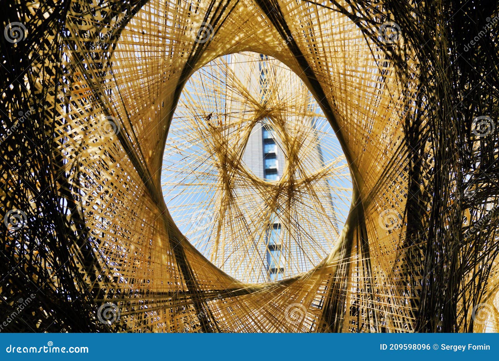Artistic Art Object, Woven from Thin Sticks Stock Photo - Image of dome ...