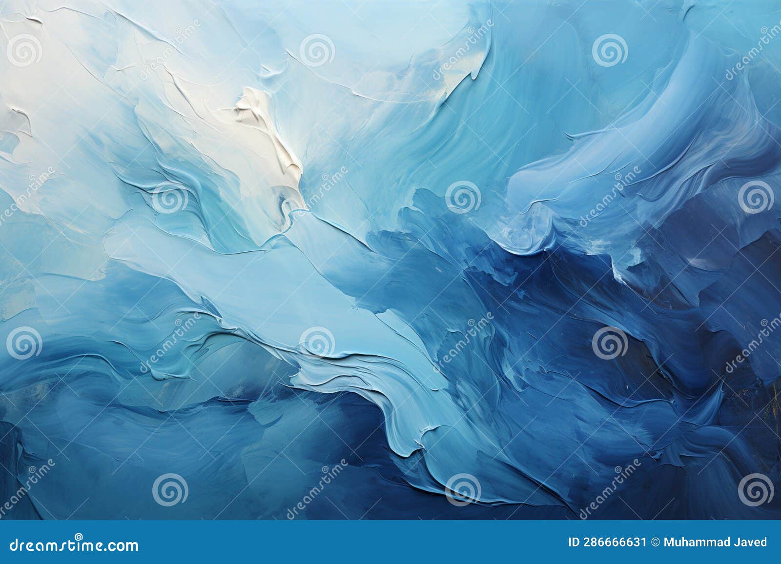 Artistic Backdrop Defined by Sweeping Blue Brushstrokes on Canvas Stock ...