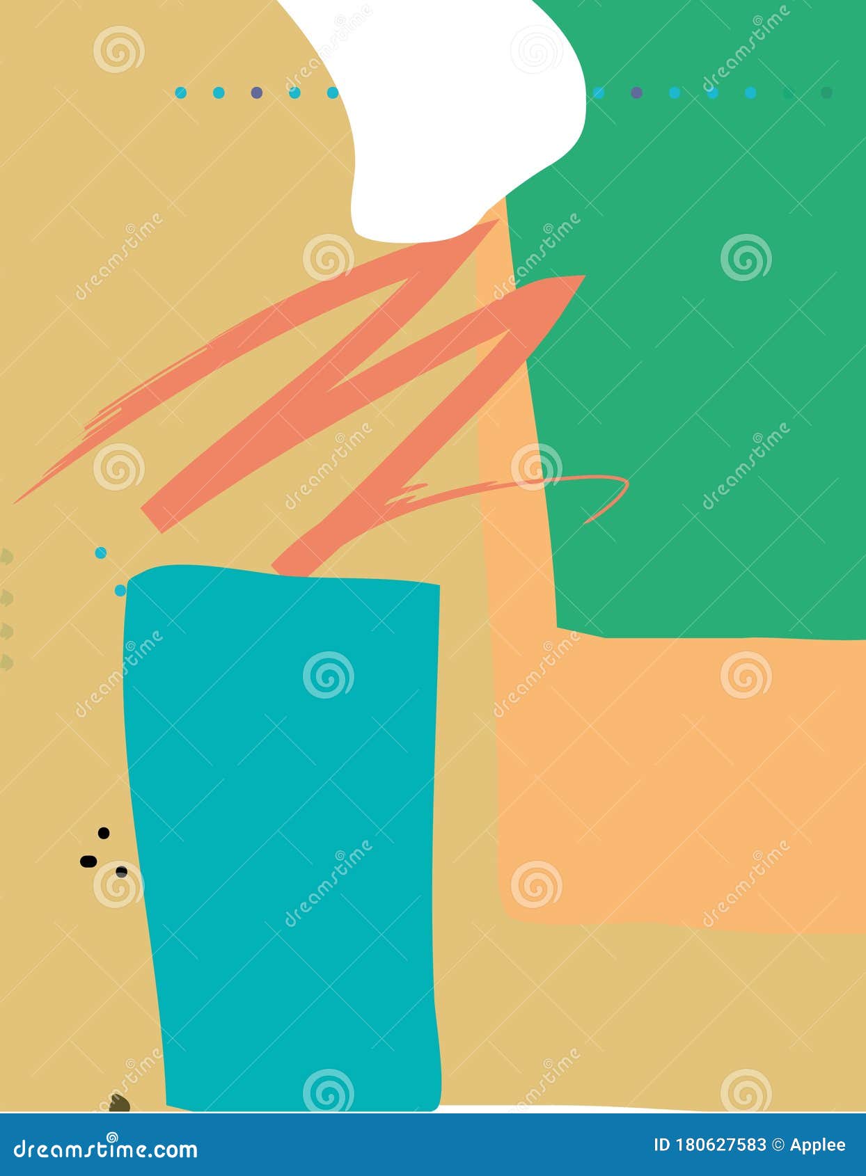 Illustrated Abstract Background Stock Vector - Illustration of green ...