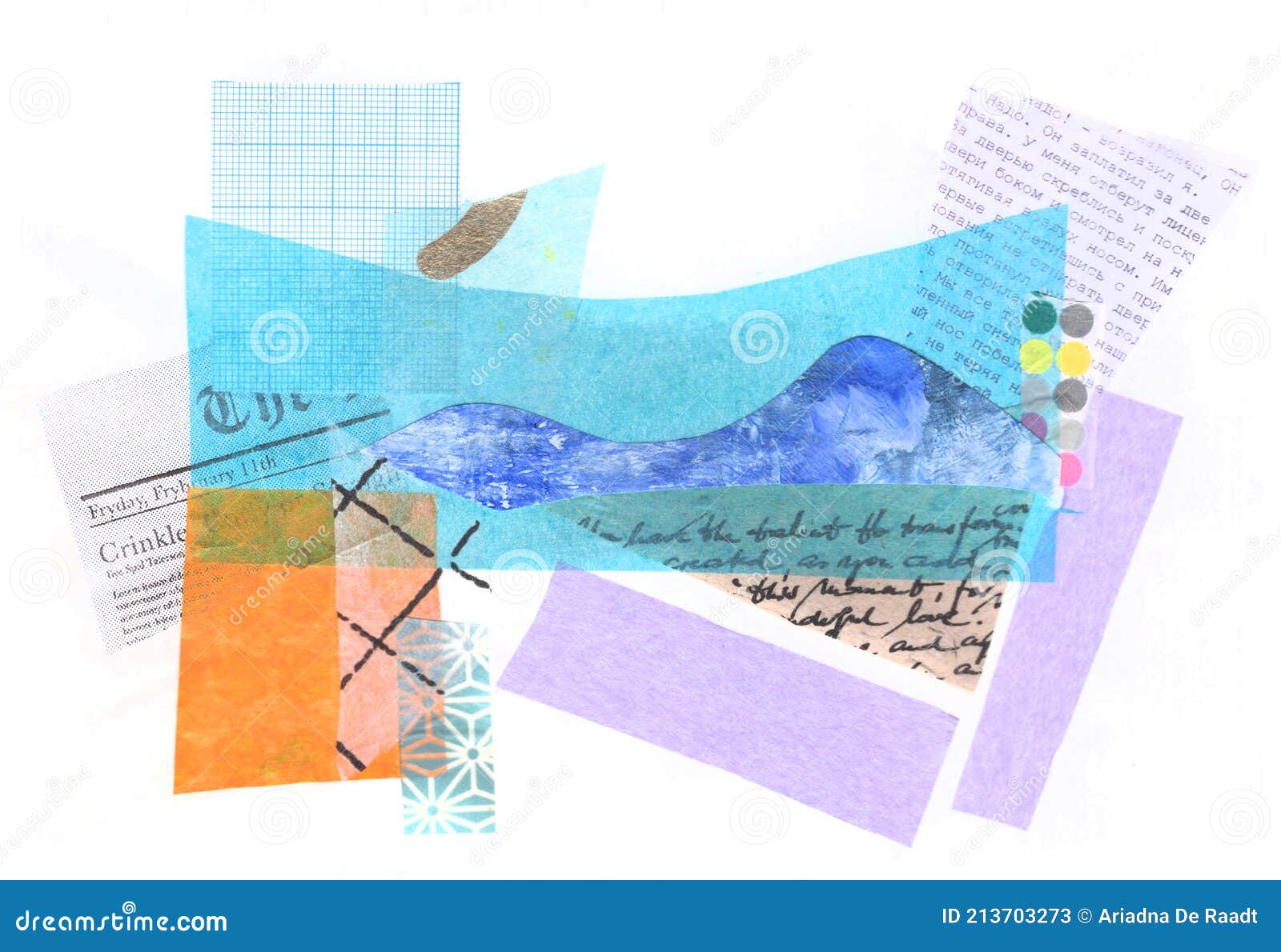 Artistic Background Collage from Different Texture Elements Stock ...