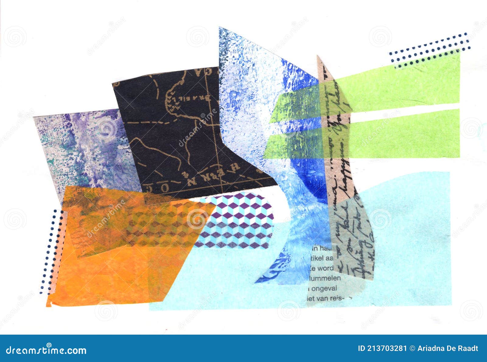 Artistic Background Collage from Different Texture Elements Stock ...
