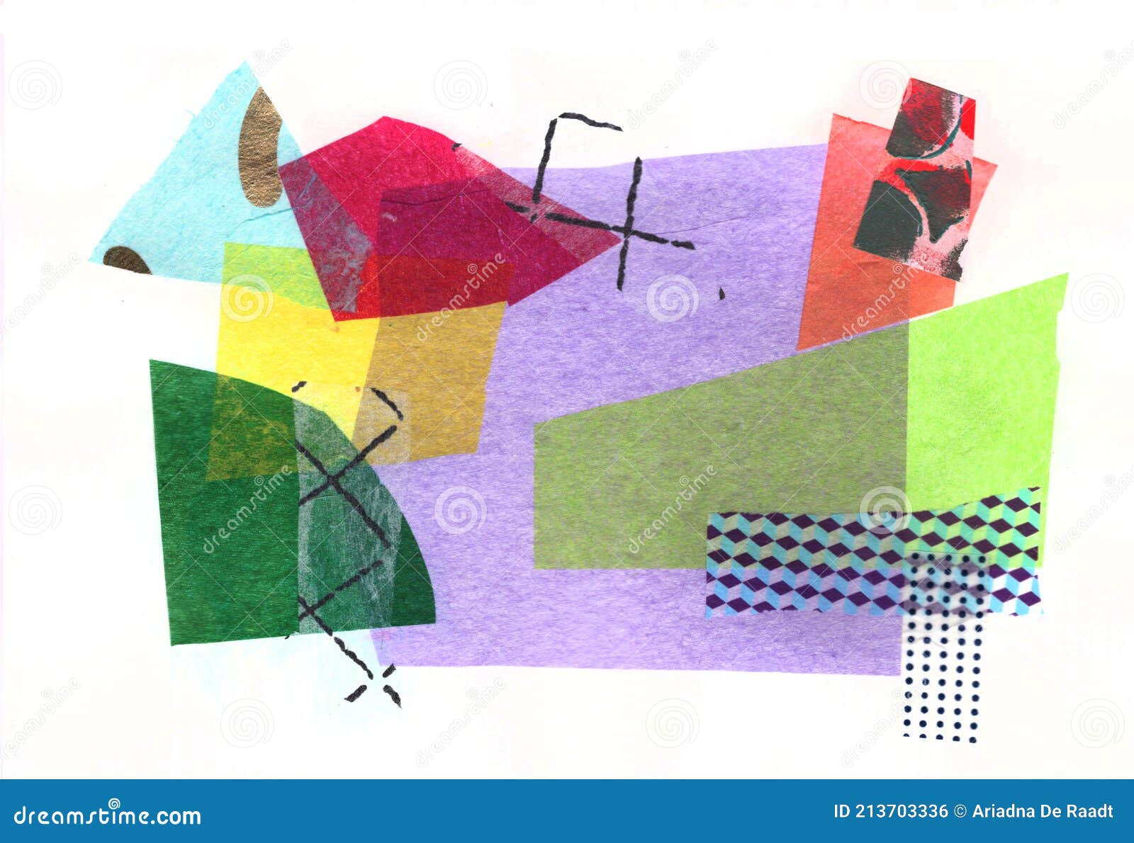 Artistic Background Collage from Different Texture Elements Stock ...