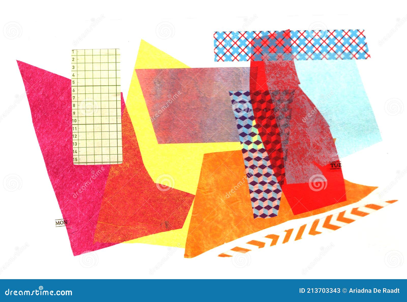 Artistic Background Collage from Different Texture Elements Stock Image ...