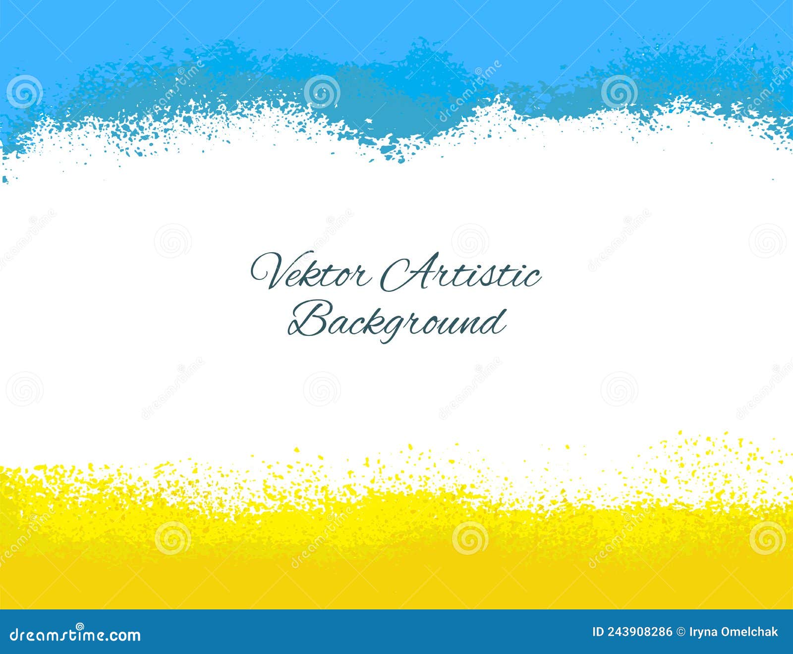 Artistic Background in the Colors of the Flag of Ukraine. Stock Vector ...