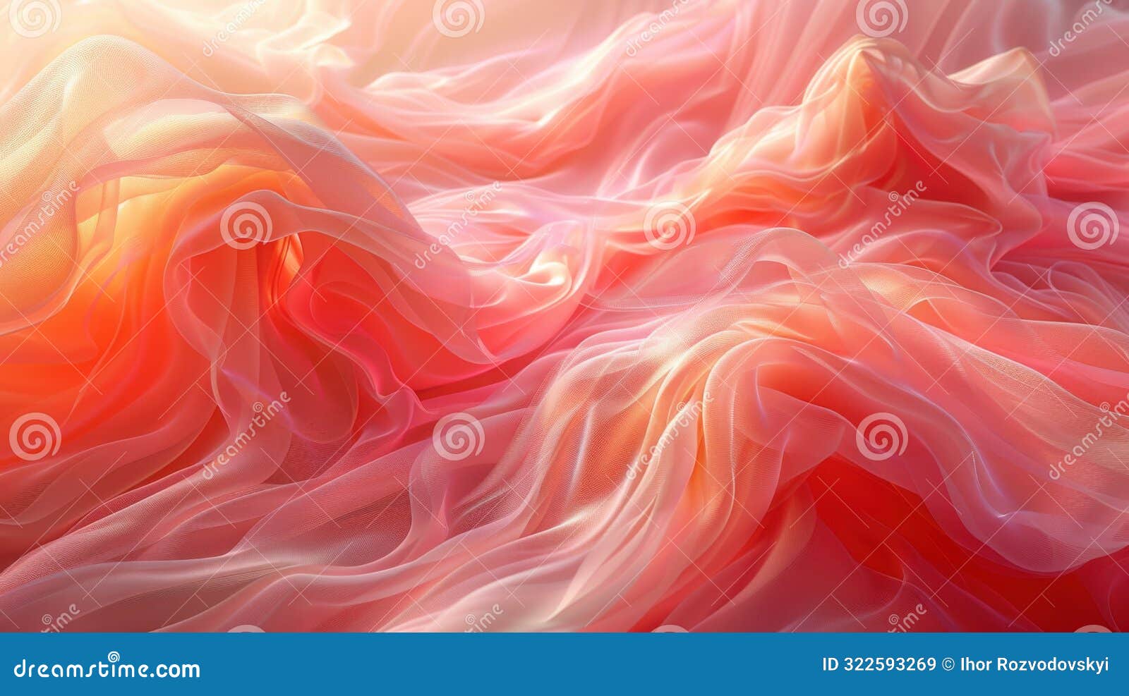 Artistic Background. Coral Color. Translucent Fabric Effect. Light ...