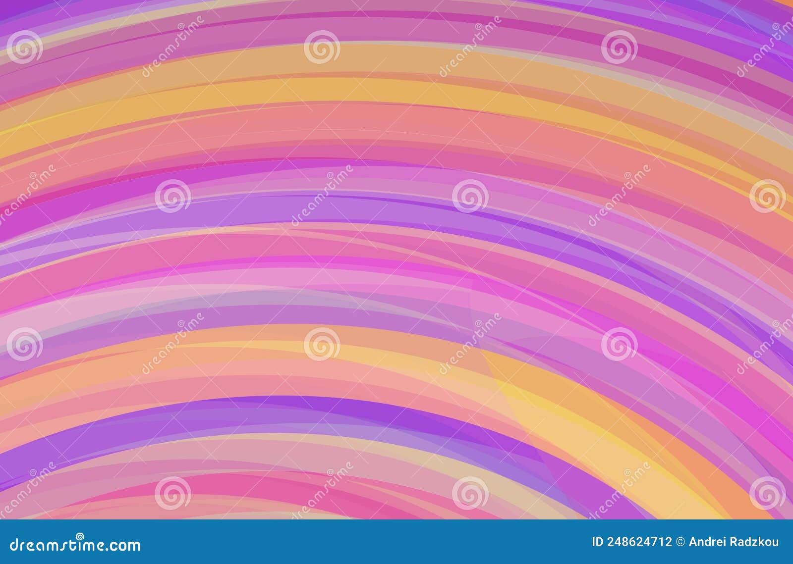 Artistic Background with Multicolor Rounded Stripes Stock Vector ...