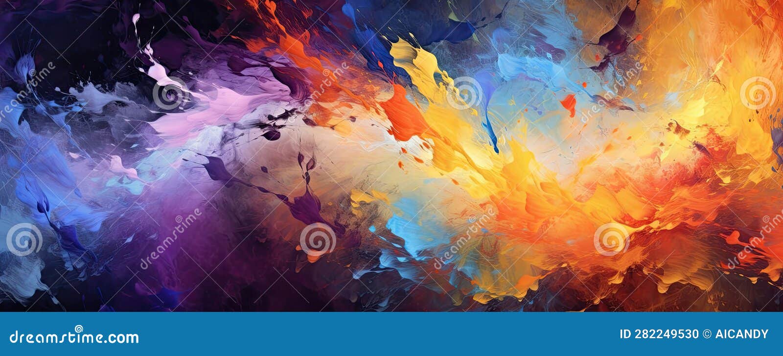 Artistic Background with Painterly Textures and Vibrant Color Splashes ...
