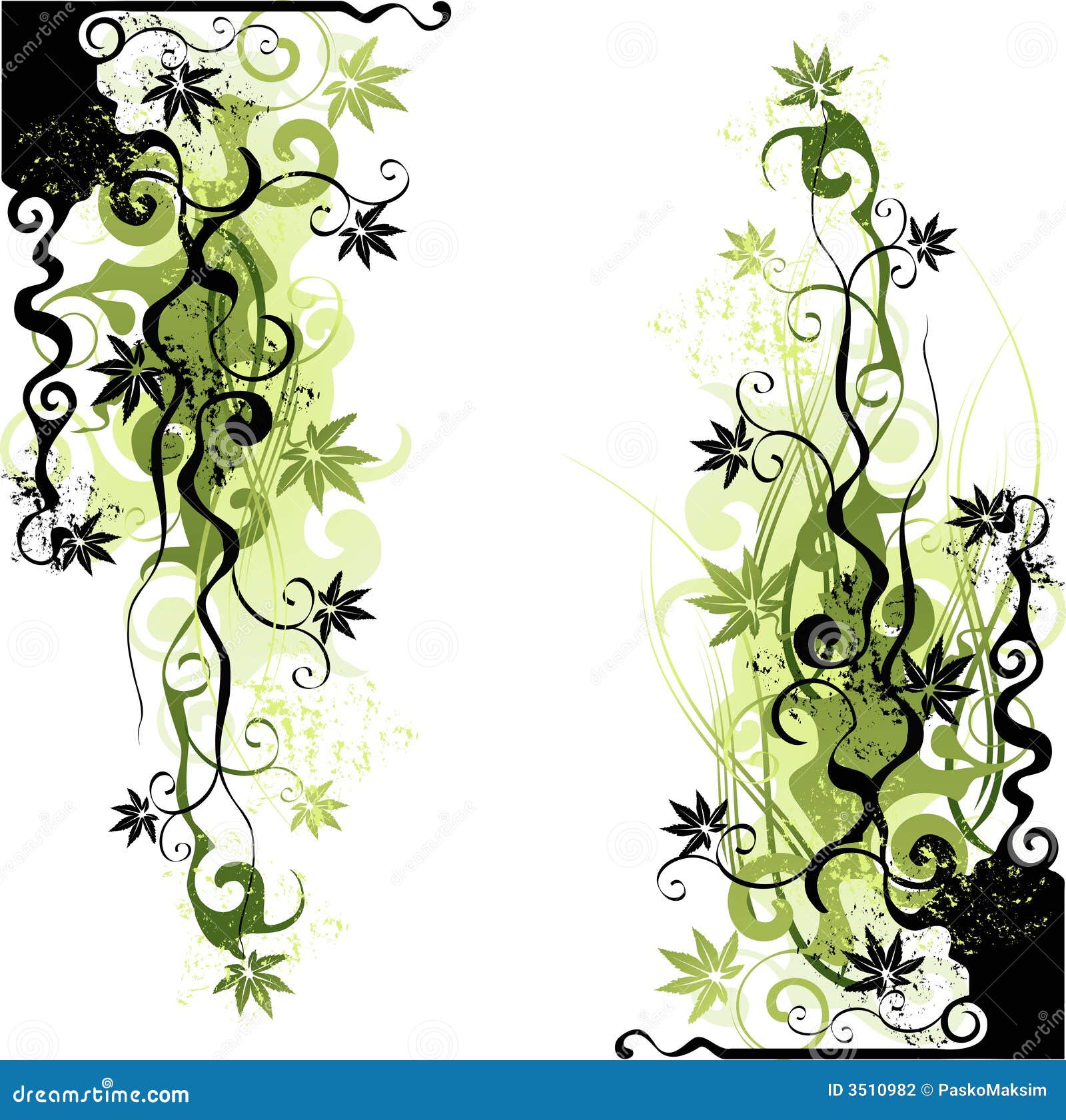 Artistic Background of Vines Stock Vector - Illustration of abstract ...