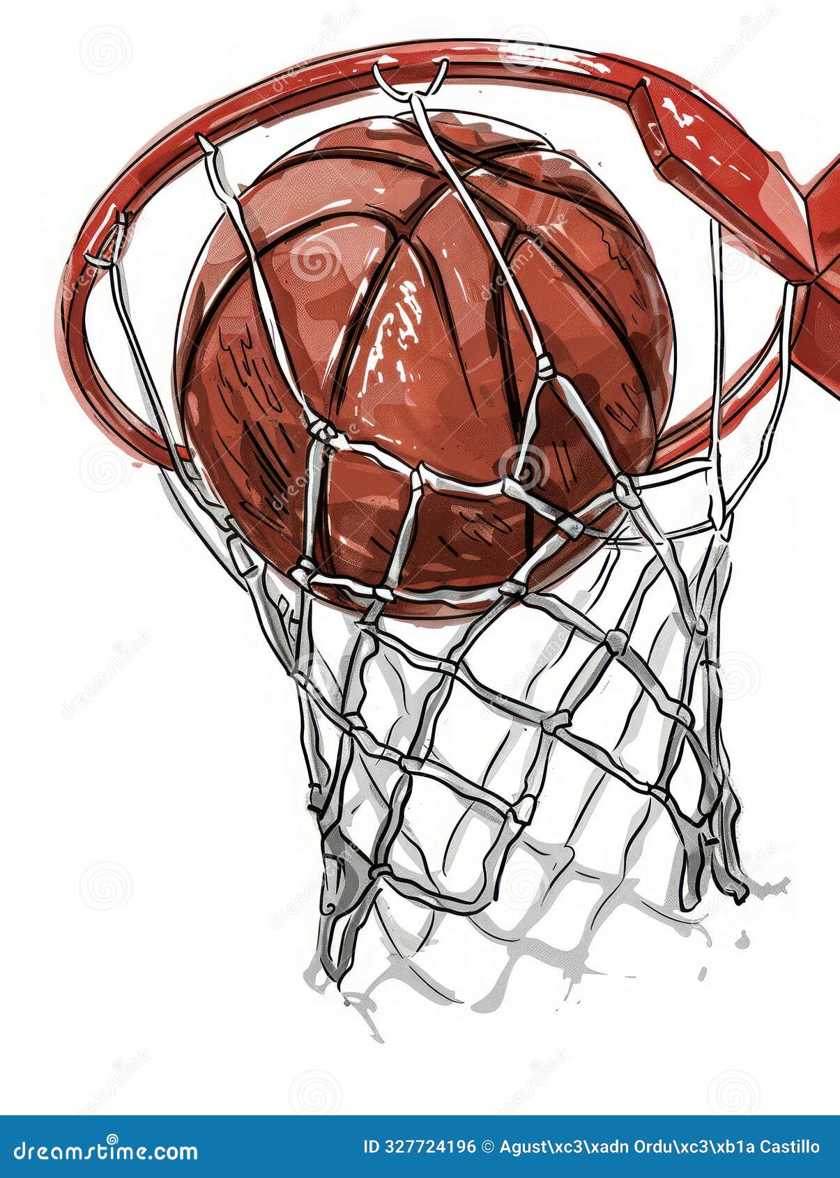 Artistic Basketball Hoop with Splatter Effects Stock Photo - Image of ...