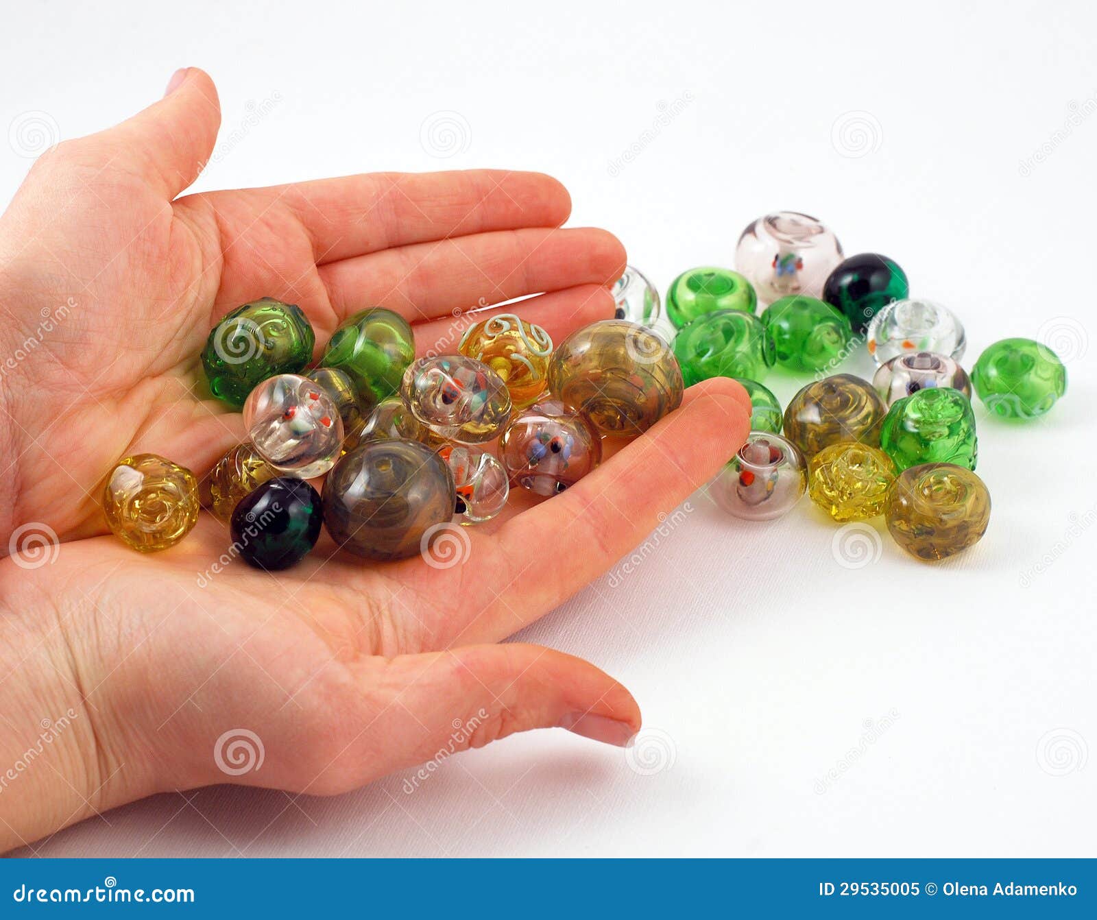 The Artistic Beads in the Hands Stock Image - Image of concept, closeup ...