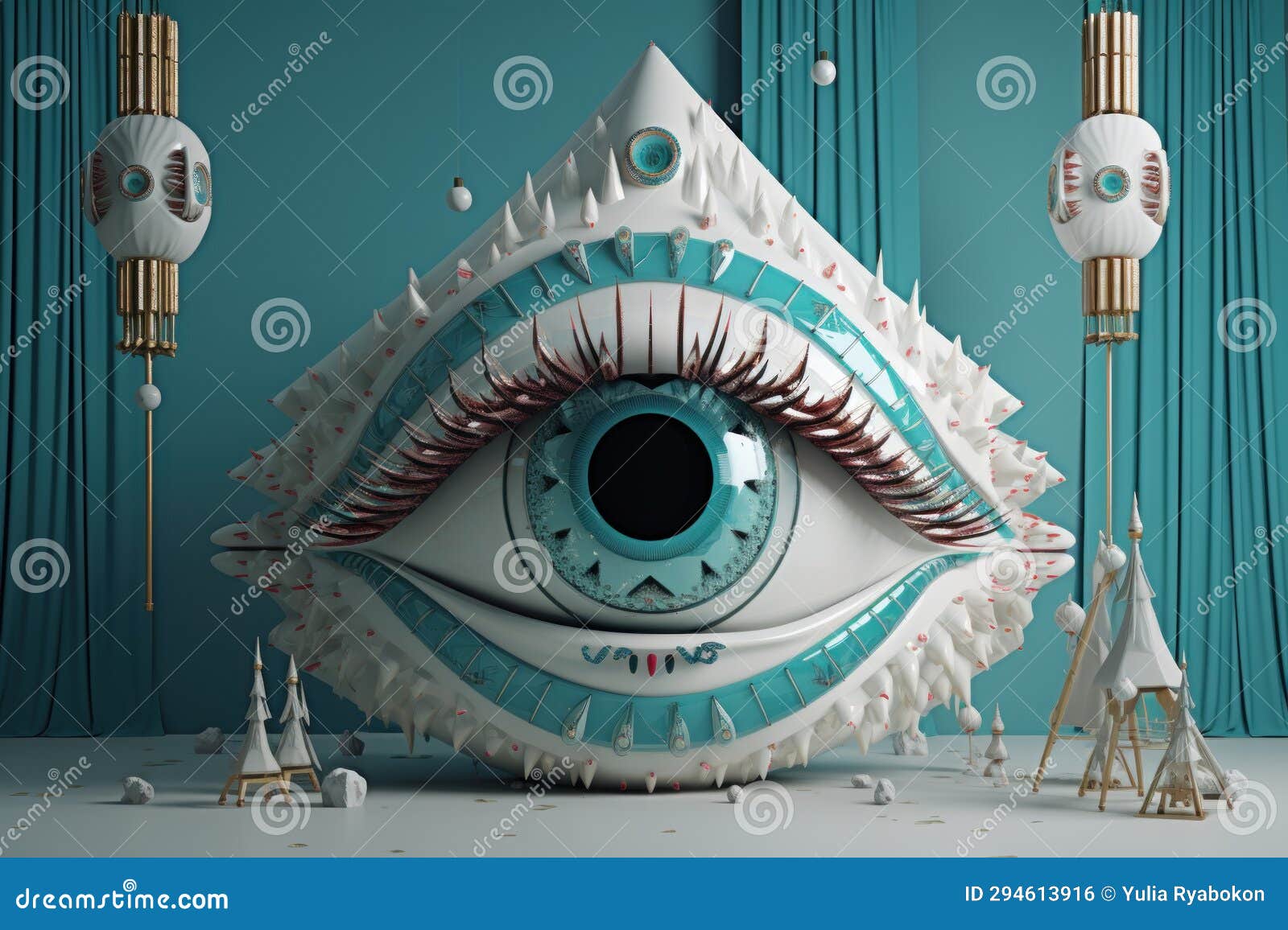 Artistic Beautiful 3d Eye. Generate Ai Stock Photo - Image of nebula ...