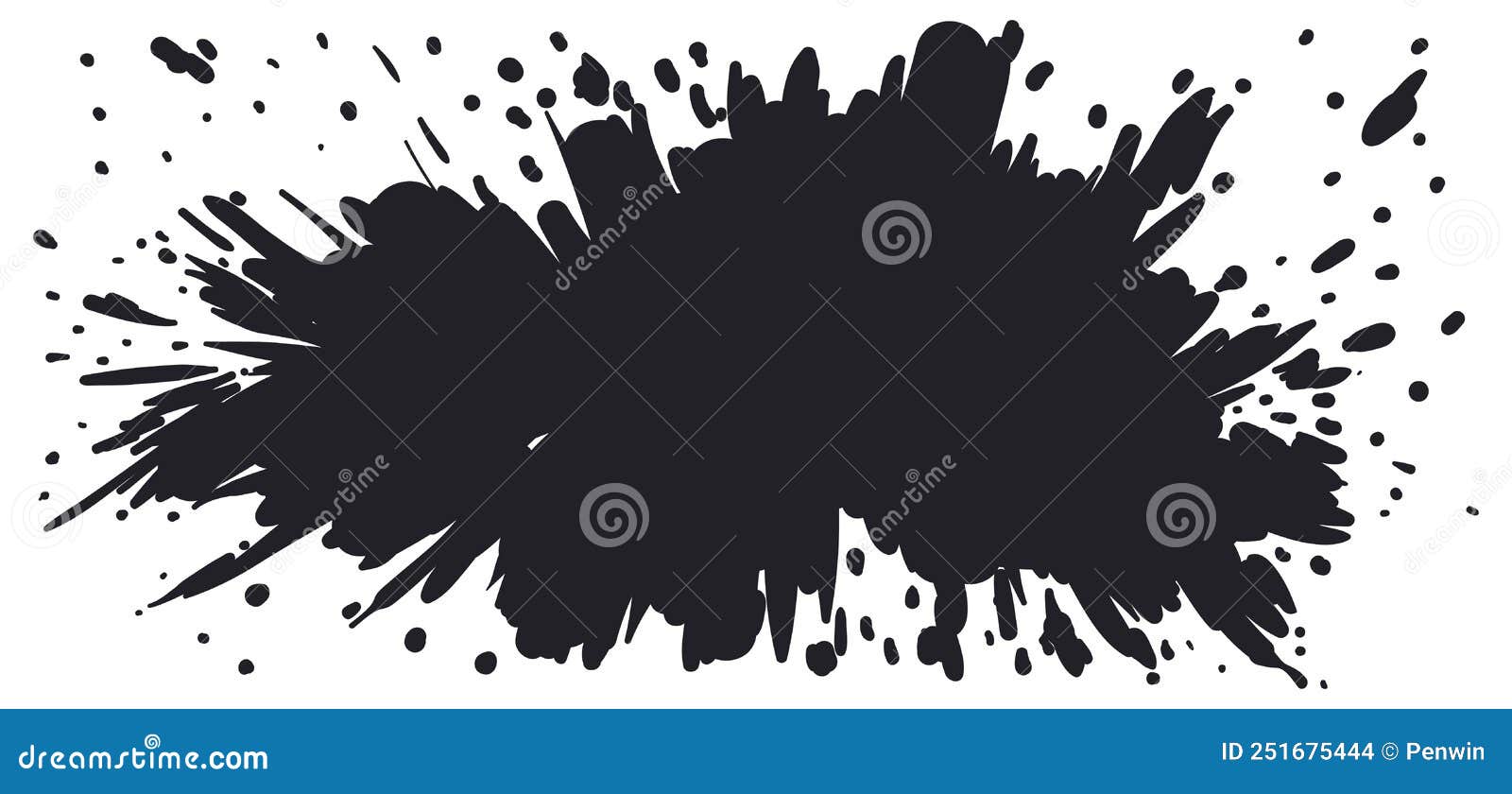 Artistic Black Paint Design Like Ink Splash Over White Background ...