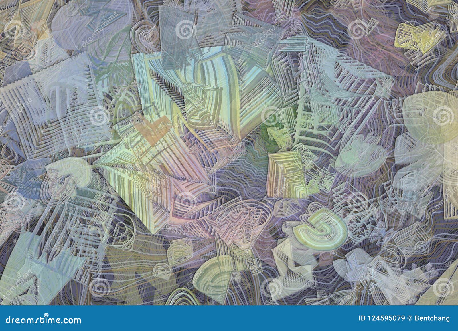 Artistic Blended Messy Shapes Background Pattern Abstract. Illustration ...