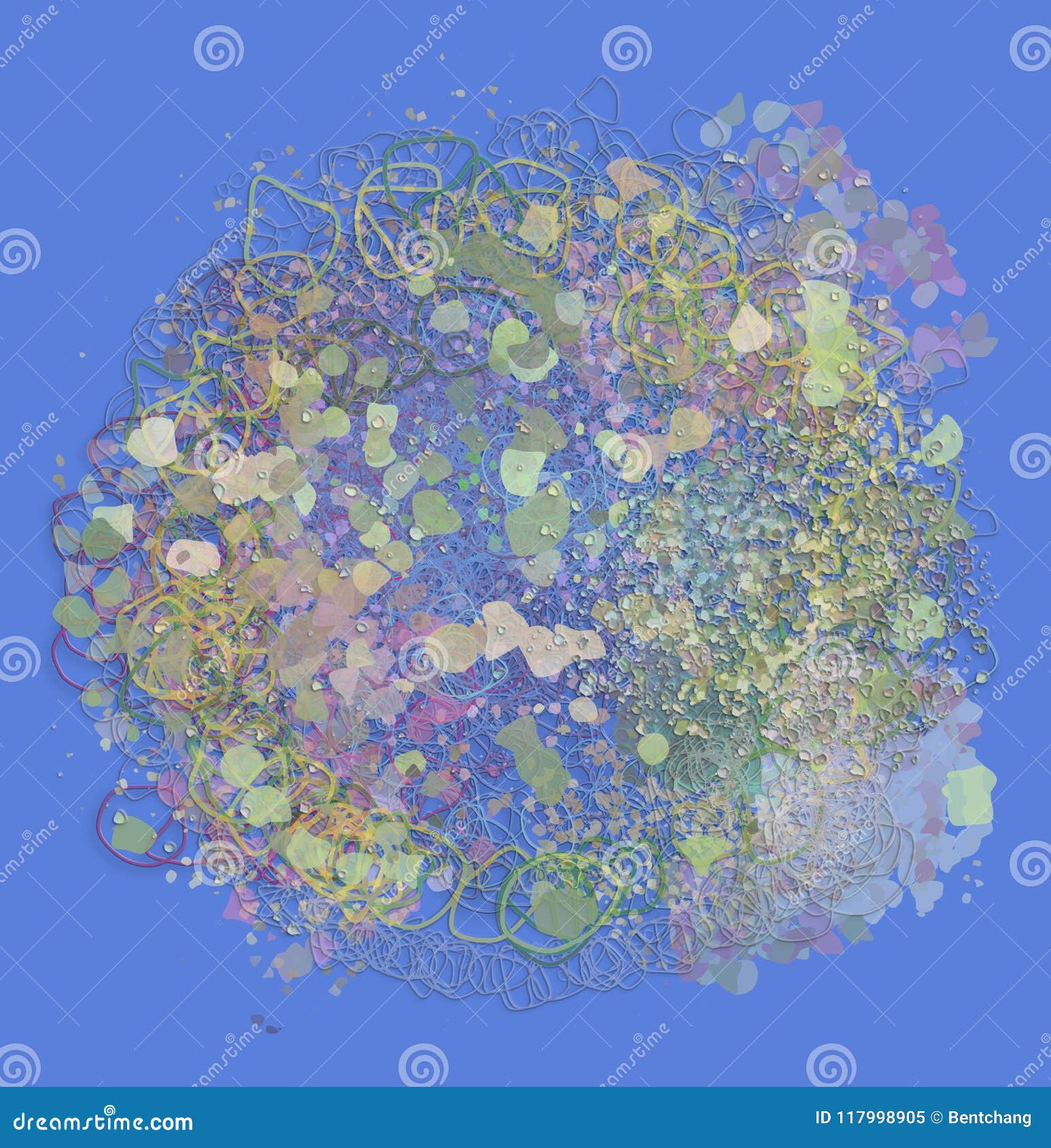 Artistic Blended Messy Shapes Background Pattern Abstract. Decoration ...