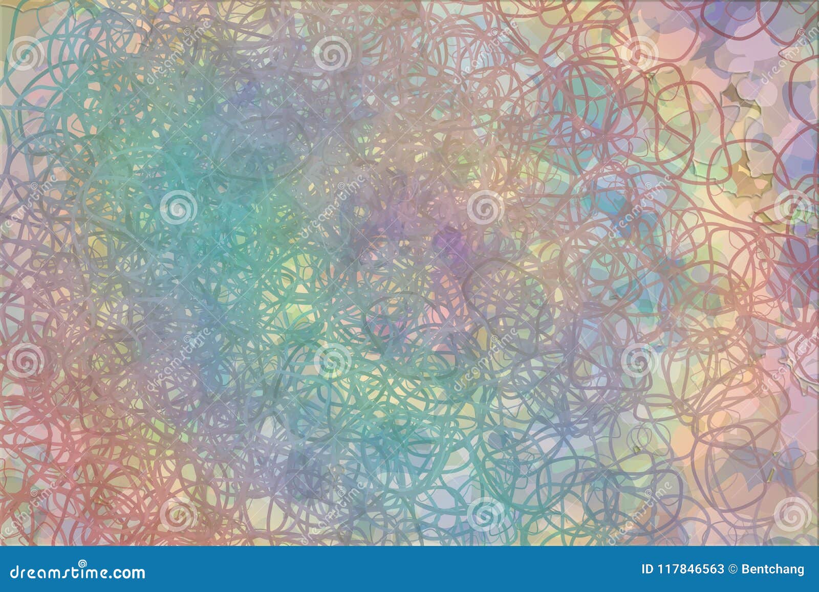 Artistic Blended Messy Shapes Background Pattern Abstract. Drawing ...