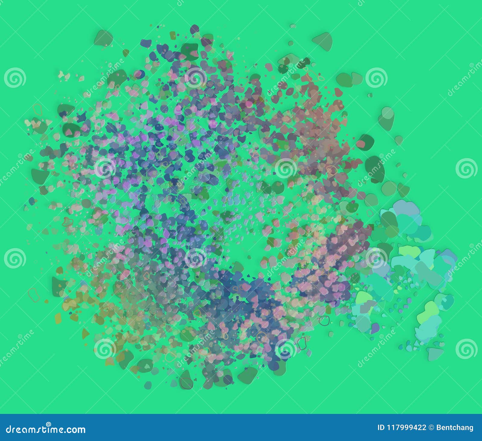 Artistic Blended Messy Shapes Background Pattern Abstract. Drawing ...