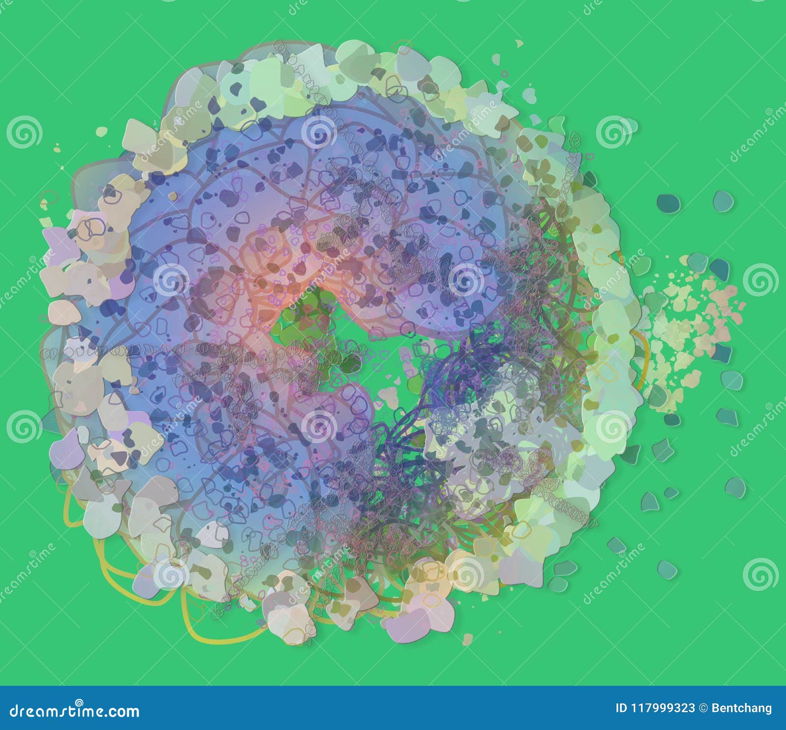 Artistic Blended Messy Shapes Background Pattern Abstract. Effect ...