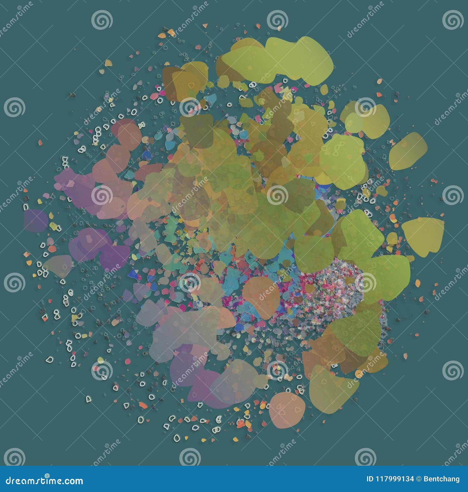 Artistic Blended Messy Shapes Background Pattern Abstract. Surface ...