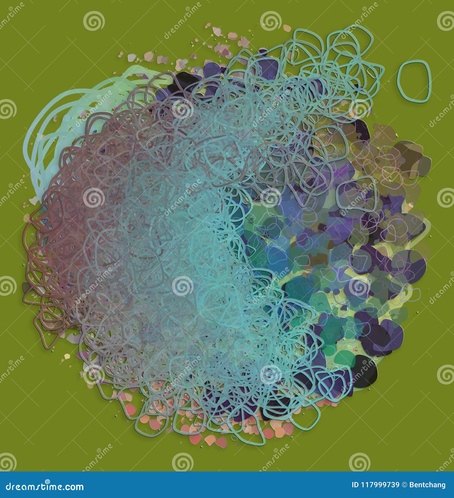 Artistic Blended Messy Shapes Background Pattern Abstract. Template ...