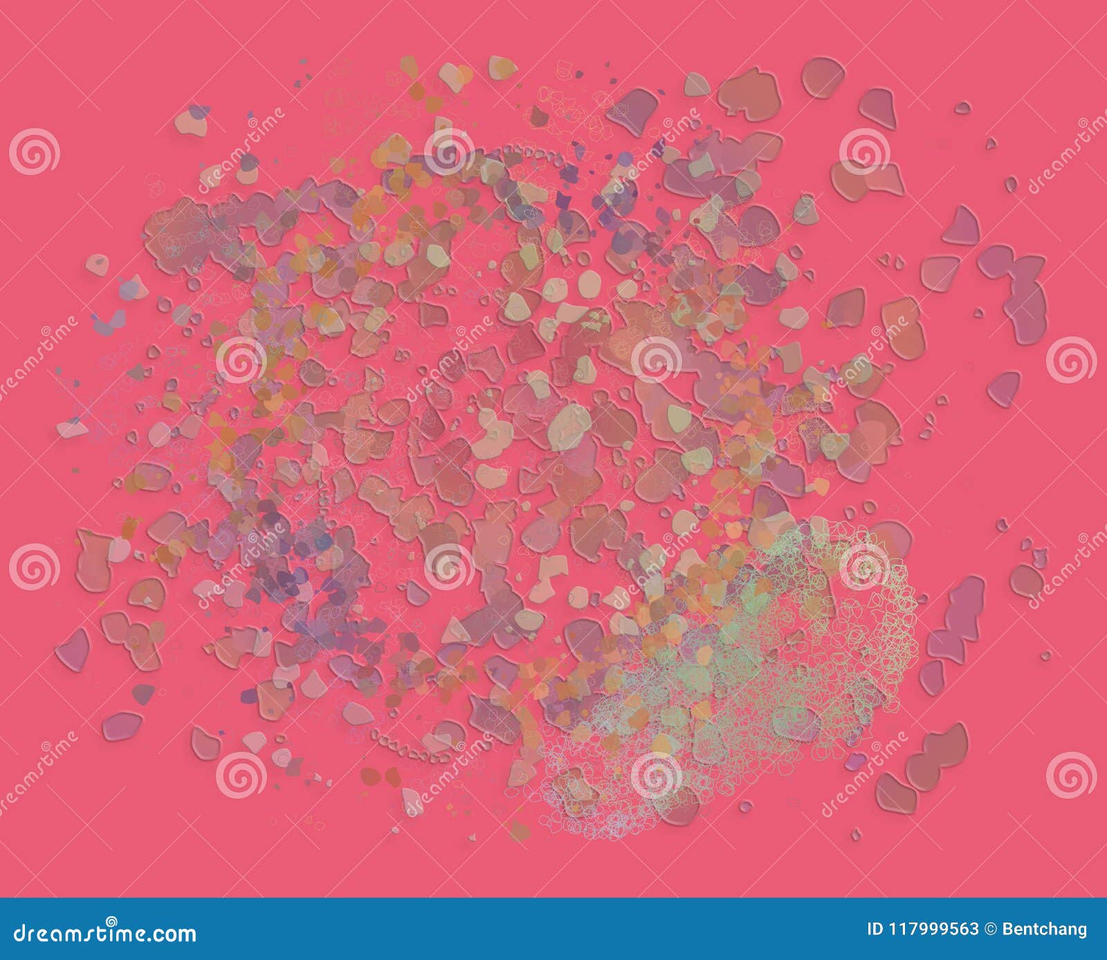 Artistic Blended Messy Shapes Background Pattern Abstract. Template ...