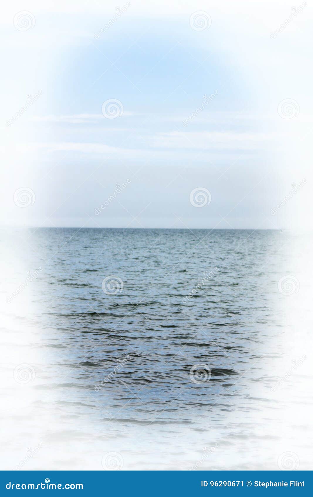 Artistic Blue Ocean Background with White Oval Frame Stock Image ...