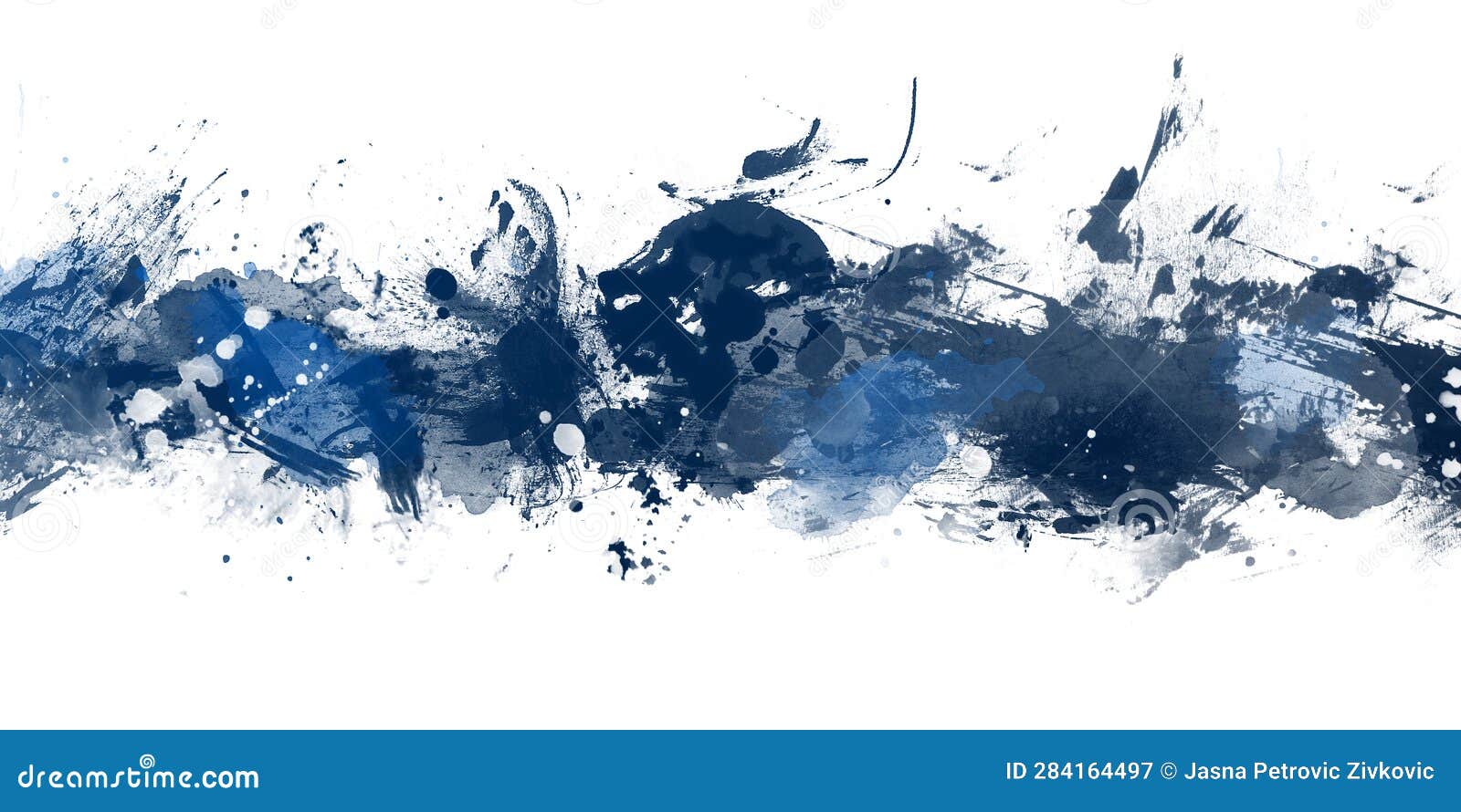 Artistic Blue Watercolor Splash Effect Template Stock Illustration ...