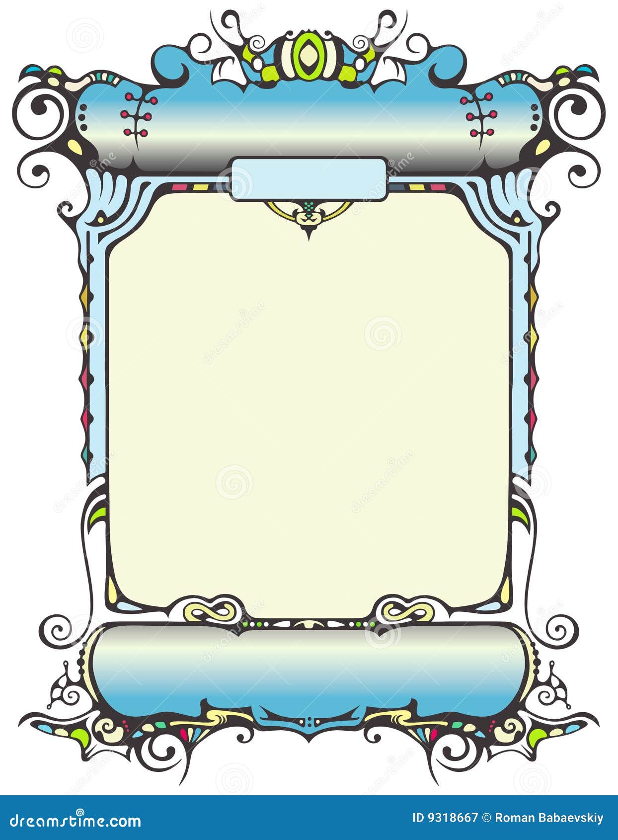 Artistic Border stock vector. Illustration of abstract - 9318667