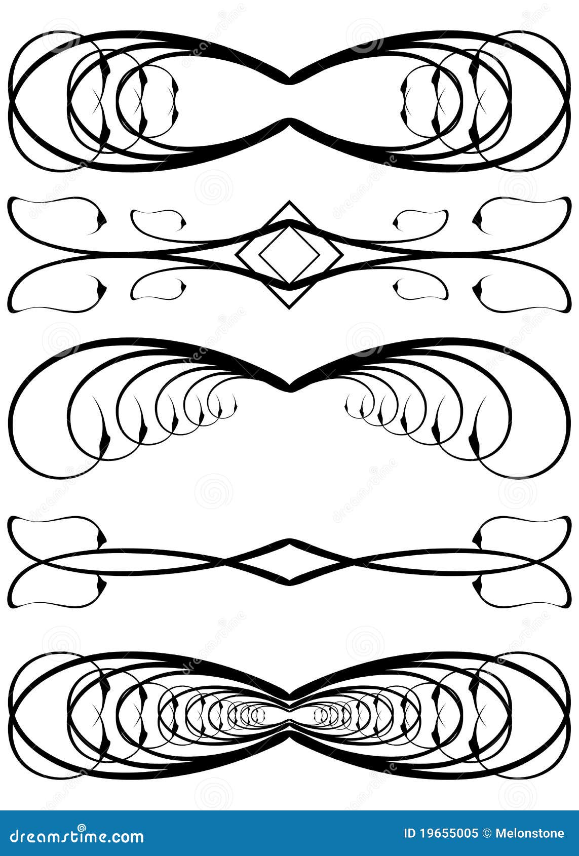 Paragraph Dividers Or Underline Border Design Elements Vector ...