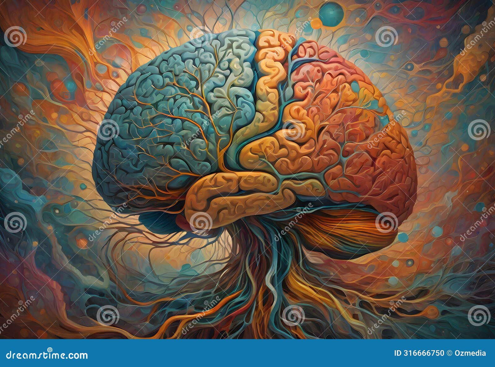 Artistic Brain Texture Royalty-Free Illustration | CartoonDealer.com ...