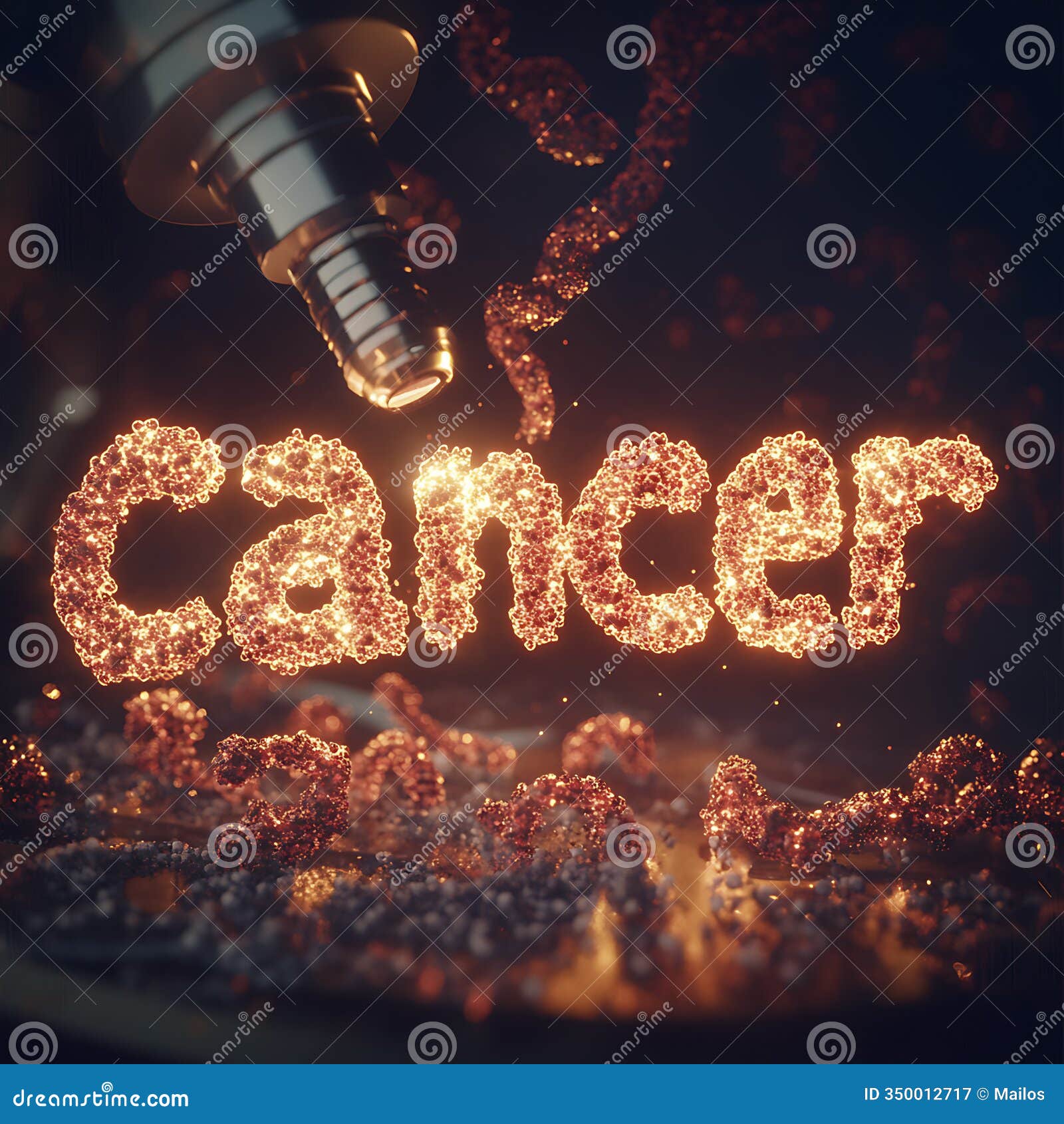 Artistic Cellular Display Cancer Under the Microscope Stock Image ...