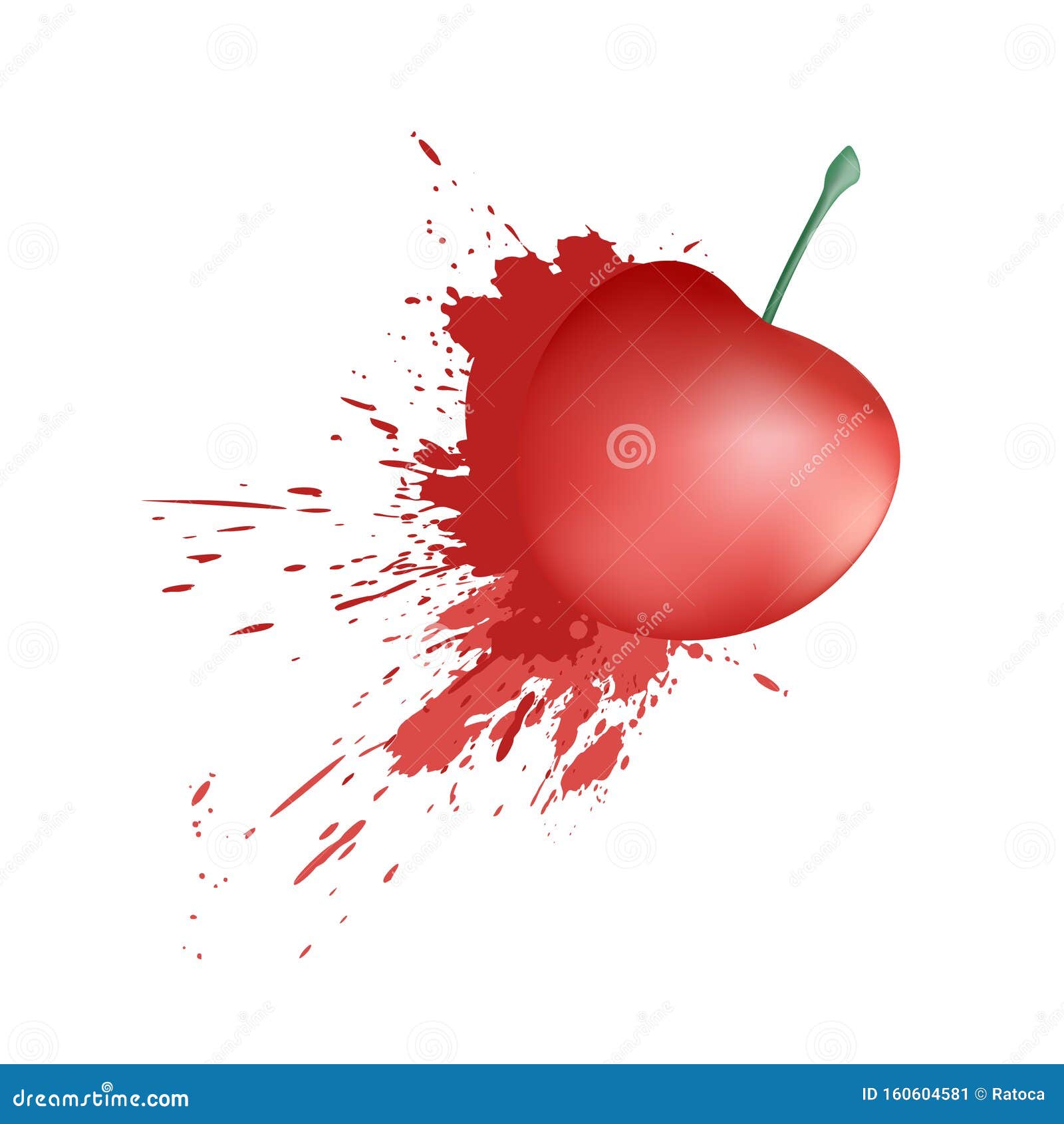 Artistic cherry draw stock vector. Illustration of creative - 160604581