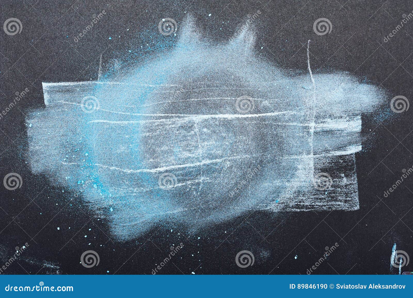 Artistic Circle of Blue and White Paint Particles Stock Photo - Image ...