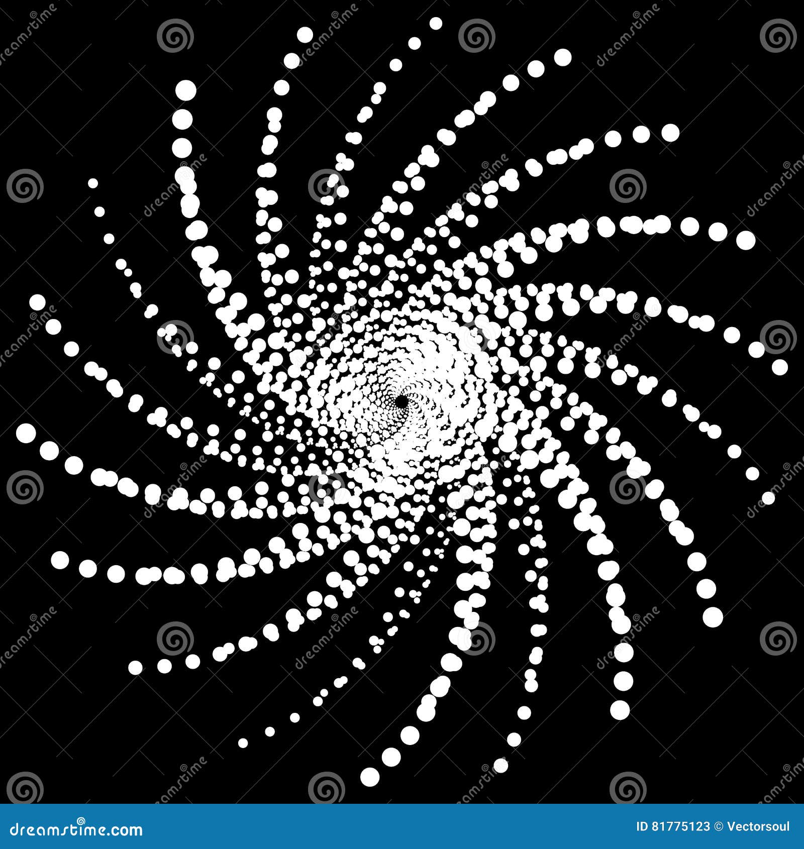 Artistic Circular Concentric Design Element with Random Dots. Do Stock ...