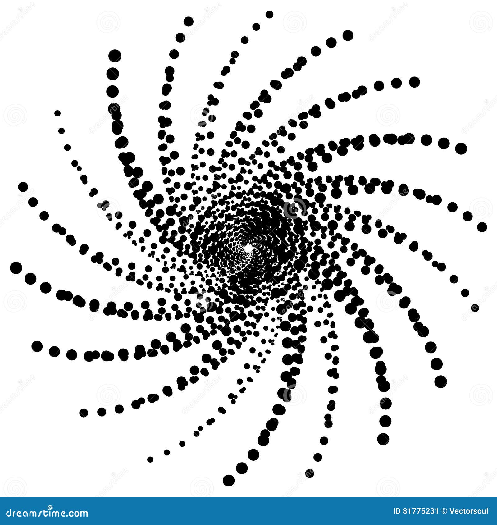 Artistic Circular Concentric Design Element with Random Dots. Do Stock ...